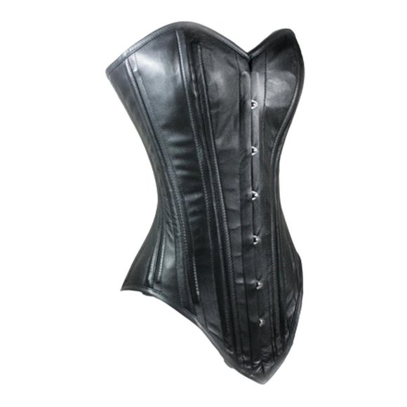 YAK COLLECTIONS | Tops | Steel Boned Heavy Duty Leather Overbust Waist ...